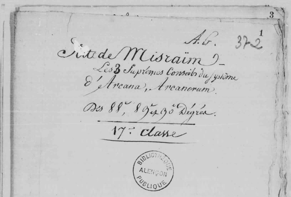 Considérations sur les Arcana Arcanorum du rite de Memphis-Misraïm